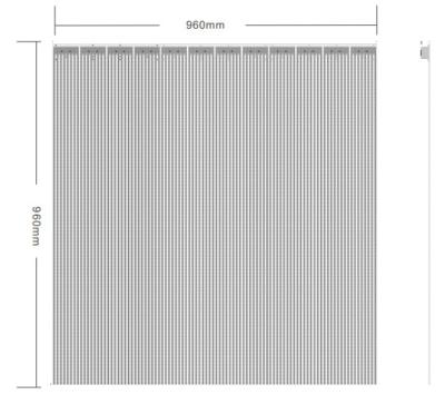 China P12 LED Transparent Screen 12mm Pitch 5000cd Brightness for Glass Curtain Walls for sale