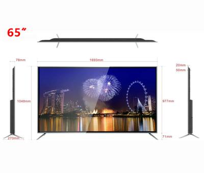 China 65-Inch 4K Smart LCD TV with 400 Nits Brightness and Android 8.0 for Commercial Advertising Display for sale