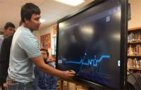 China 55'' Infrared LCD Touch Screen Display 350cd/m² 4K Resolution with Writing Tools and Dual OS for sale