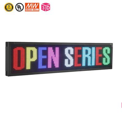 China P10RGB 10mm Full Color Programmable LED Sign - 96x16 Resolution, 5000-6500 Nits Brightness, WiFi & USB Control for sale