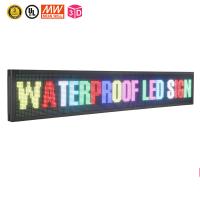 China RGB P10 LED Scrolling Message Board 6500 Nits 128x16 Resolution for Windows Advertising Display for sale