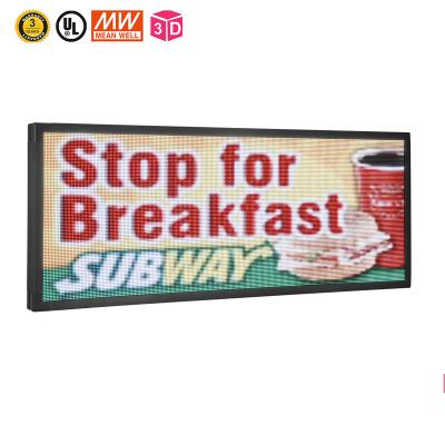China P5 Full Color Programmable LED Scrolling Sign - 5mm Pitch, 6500 Nits Brightness, 256x96 Resolution for Indoor Advertising for sale