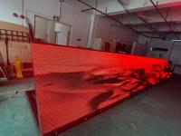 China P10 Red Outdoor LED Advertising Display - 9600x1280mm Aluminum Cabinet with 4000mcd Brightness for sale