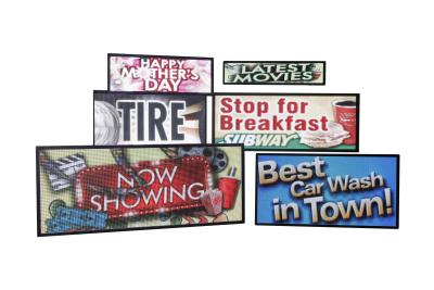 China RGB Full Color Programmable LED Signs 10MM/6MM/5MM Pitch with WiFi App Control for Shop Advertising for sale