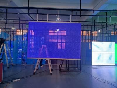 China Wireless HDMI 1920MHz Transparent LED Glass Wall Display with 5000mcd Brightness and 100,000 Hour Lifespan for sale