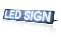 China P10 Outdoor Programmable LED Display 16×96cm White Sign with 10mm Pixel Pitch and 50W Power Consumption for sale