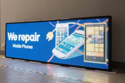 China P10 RGB LED Advertising Display 1280x640mm Window Sign with 600W Power and 100,000 Hour Lifespan for sale