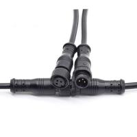 China Waterproof Male Female Connector  M12 Power Connector 2 Pin Male Female Docking Cable for Outdoor Industrial Solar LED for sale