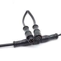 China Waterproof Male Female Connector  M12 Power Connector 2 Pin Male Female Docking Cable for Outdoor Industrial Solar LED for sale