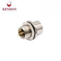 China M12 3 Pin A Coded Male PCB Board End Plug IP67 Waterproof Panel Mount Connector for sale