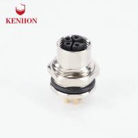 China M12 4 Pin A Coded Male Board Mount Plug PCB Dip Solder Terminal IP67 Waterproof Connector for sale
