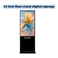 China 43 Inch Floor-stand Indoor LCD Advertising Screen 24/7 Auto-Loop Ad Player Advertising Digital Signage for Businesses for sale