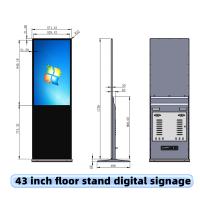 China 43 Inch Floor-stand Indoor LCD Advertising Screen 24/7 Auto-Loop Ad Player Advertising Digital Signage for Businesses for sale