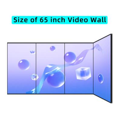 China Large 65 Inch Wall Mount Break Proof Screen Metal Shell Large Splicing Screen 4K UHD Display LCD Digital Signage Screen Advertising Video Wall for sale