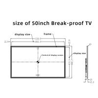 China 50 Inch A Grade LCD Screen OEM/ODM 2K/4K Ultra HD Smart TV - Shatterproof Design with Metal Frame & 4mm Tempered Glass for sale