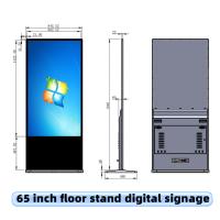 China 65 Inch Floor Standing Fast Food Restaurant Self-Ordering System Touch Screen Menu Board Digital Signage and Displays for sale