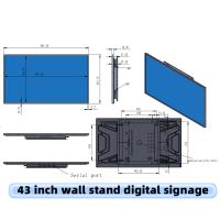 China Easy Mounting 43-Inch Interactive DOOH Display Wall-Mounted Digital Signage Media Player for Shopping Malls and Retail Stores for sale