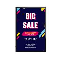 China 50 Inch Cloud-Based Content Management Split-Screen Functionality Wall-Mounted Digital Signage with Built-in Media Player for sale