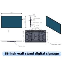 China 55 Inch Full HD Commercial Display Screen Media Player Wall Mount Digital Signage for Advertising OEM Features Text Animation for sale