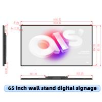 China Commercial Grade 65-Inch Wall Mounted Digital Advertising Display for Indoor Retail Stores Shopping Malls Graphic Display for sale