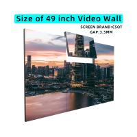 China 49 Inch CSOT TCL SCREEN 3.5mm Gap Professional Screen Advertising Video Wall Controller Board Led Display Poster Splicing Screen for Live Broadcast for sale