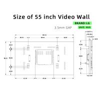 China 55 Inch LG SCREEN 3.5mm Splicing Advertising Lcd Video Wall Mount Airport Led Splicing Screen Suppliers Video Wall Display for sale