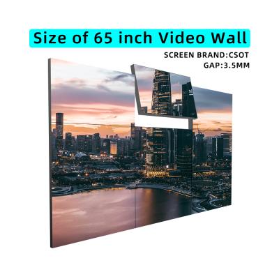 China 65 Inch CSOT SCREEN 3.5mm Splicing Advertising Ultra Narrow Bezel Display DID Digital Signage Splicing Screens LCD Video Wall for sale