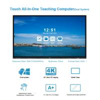 China Vibrant 4K Touch Display Interactive Smart Boards Dual OS System and for Seamless Android Windows Operation for sale