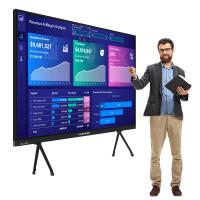 China Metal Frame Dual OS Interactive Smart Board True Multitasking Native Support for Zoom/Teams/Webex and Intel Processor for sale