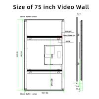 China 75 Inch Commercial High Performance Vertical Modular Large Splicing Screen Narrow Bezel Art Die Casting Steel Panel Video Wall Display for sale