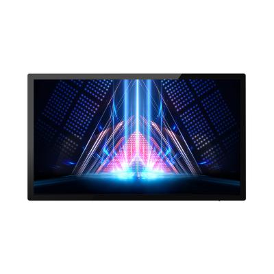 China High Definition Customizable Content LCD Wall-Mounted Digital Advertising Screen with Aluminum Profile Frame glass Panel for sale