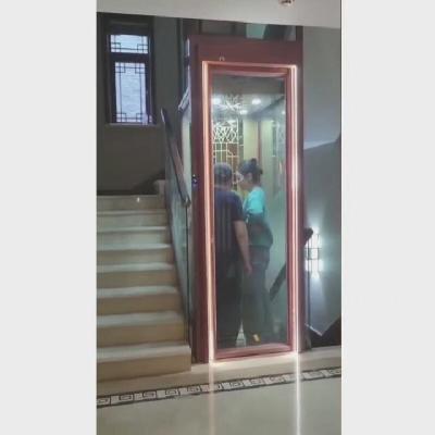China Claybank Home Elevator 0.2-0.4 M/S Center Opening Stainless Steel / Aluminium Frame for sale