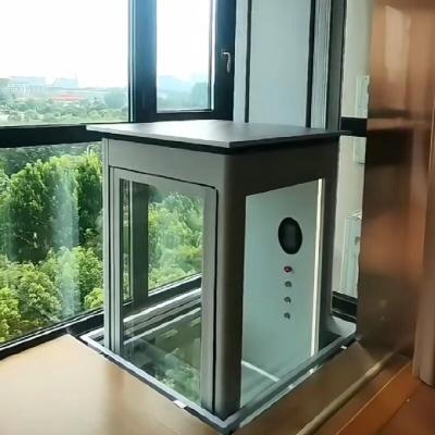 China Hydraulic Naked Cabin Elevators – 5 Stops with 14.5m Travel Height for Home Use for sale
