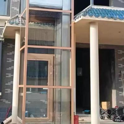 China Pitless Hydraulic Cabin Elevator – Sleek Stainless Steel Cabin for 5-Floor Access for sale