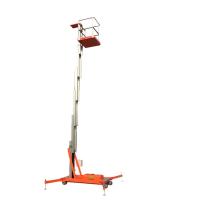 China Aluminum Alloy Telescoping Vertical Mast Lift Platform  Lightweight Lifting Device Shopping Mall Use for sale