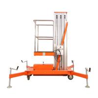 China Aluminum Alloy Telescoping Vertical Mast Lift Platform  Lightweight Lifting Device Shopping Mall Use for sale