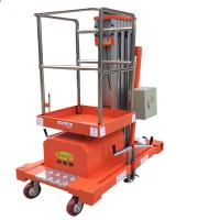 China Aluminum Alloy Telescoping Vertical Mast Lift Platform  Lightweight Lifting Device Shopping Mall Use for sale