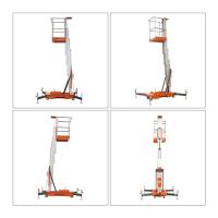 China Hydraulic Electric Vertical Single Mast Lift At 4-10m Working Heights for sale