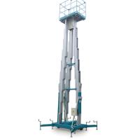 China 6m Height Double Masters Aluminum Hydraulic Man Lift For Maintenance for sale