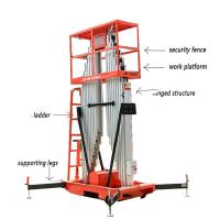 China Hydraulic Double Mast Vertical Lift Mobile Portable Aluminum Outdoor for sale