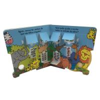 China Matte Lift The Flap Board Book With Die Cut Shape / Small Board Books For Toddlers for sale