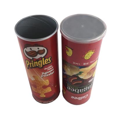 China Potato Chips Packing Food Grade Tube Packaging Kraft Paper Cylinders for sale