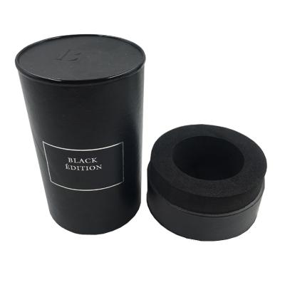 China Full Color Custom Cardboard Tube Packaging With EVA Insert Silver Foil for sale