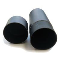 China Black  T - Shirt Round Paper Tube Packaging Spot UV Finish Processing for sale