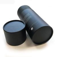 China Black  T - Shirt Round Paper Tube Packaging Spot UV Finish Processing for sale
