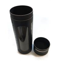 China Black  T - Shirt Round Paper Tube Packaging Spot UV Finish Processing for sale