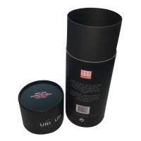 China Black  T - Shirt Round Paper Tube Packaging Spot UV Finish Processing for sale