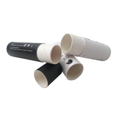China Disposable Paperboard Lip Balm Tubes Kraft Cylinder Packaging Custom Design for sale