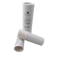 China Disposable Paperboard Lip Balm Tubes Kraft Cylinder Packaging Custom Design for sale