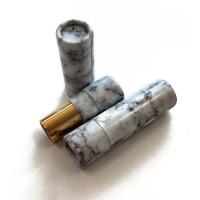 China Eco Friendly Brown Paperboard Push Up Lip Balm Tubes CMYK Printing for sale
